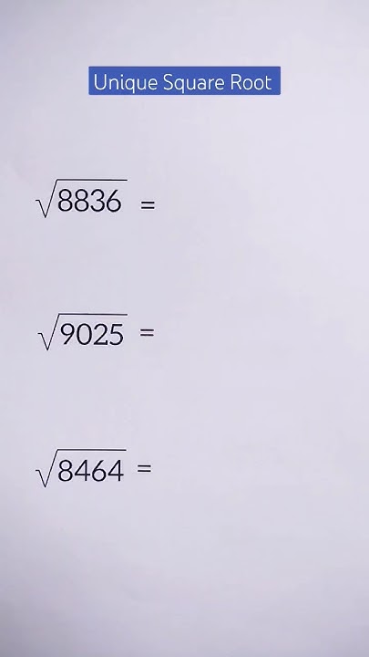 Square Root Trick🤩 #shorts #mathstricks - YouTube