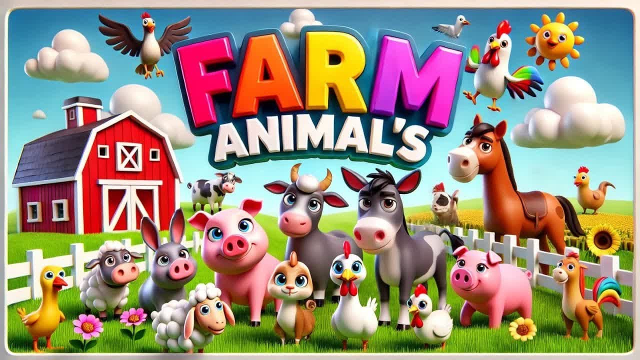 NEW! "Farm Animals for Kids | Learn Animal Names, Sounds & Fun Facts ...