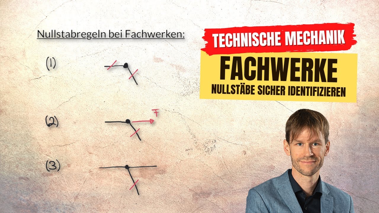 Nullstäbe im Fachwerk (Technische Mechanik, Theorie) - YouTube