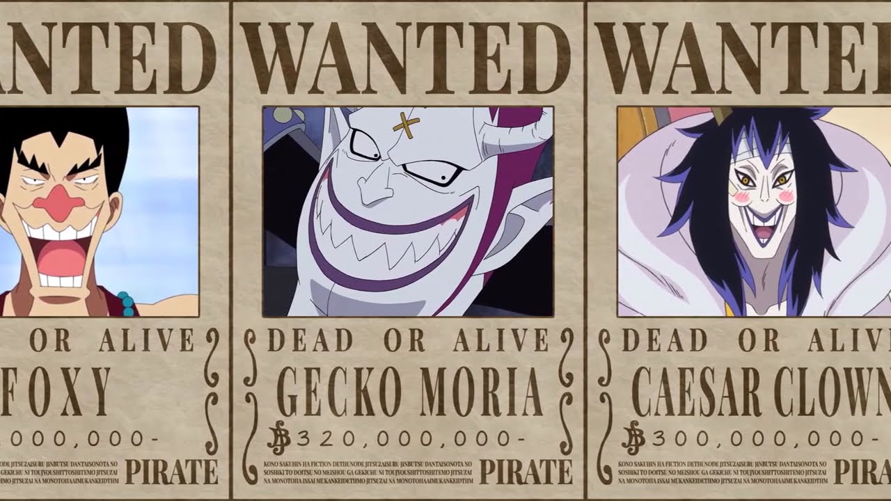 All Of Luffy's Main Opponents Bounty - YouTube