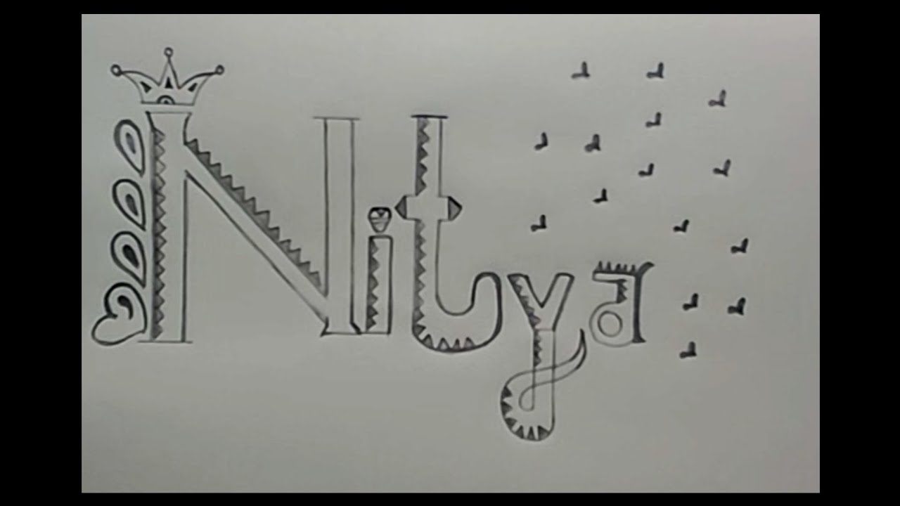 Nitya name writing art | Nitya font art | Amazing Font | Nice Font Art ...
