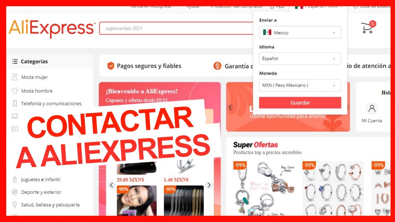 Como contactar al soporte de Aliexpress - YouTube