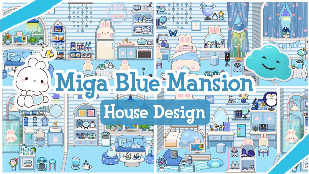 Miga World Blue Modern Mansion House Design 💙🦋 | Miga Town | TocaBoca ...
