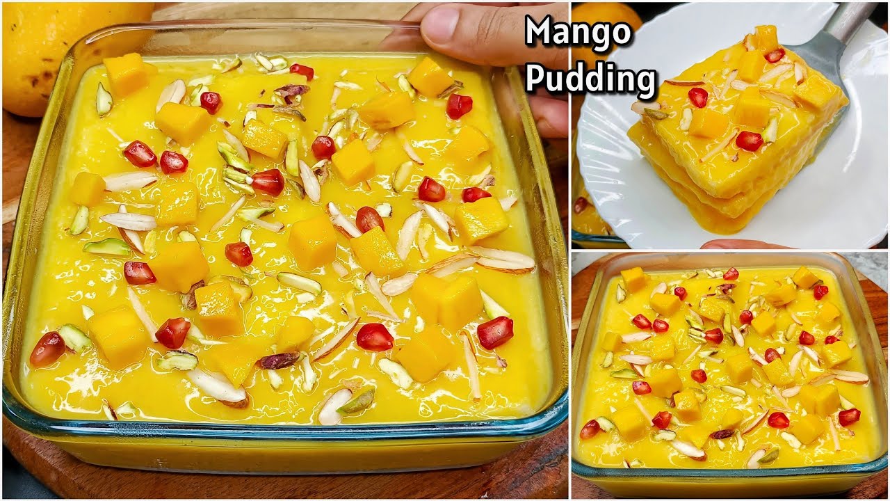 Mango Custard Pudding Recipe | Bread Mango Pudding Recipe | New Recipe | Mango Pudding/Mango ...