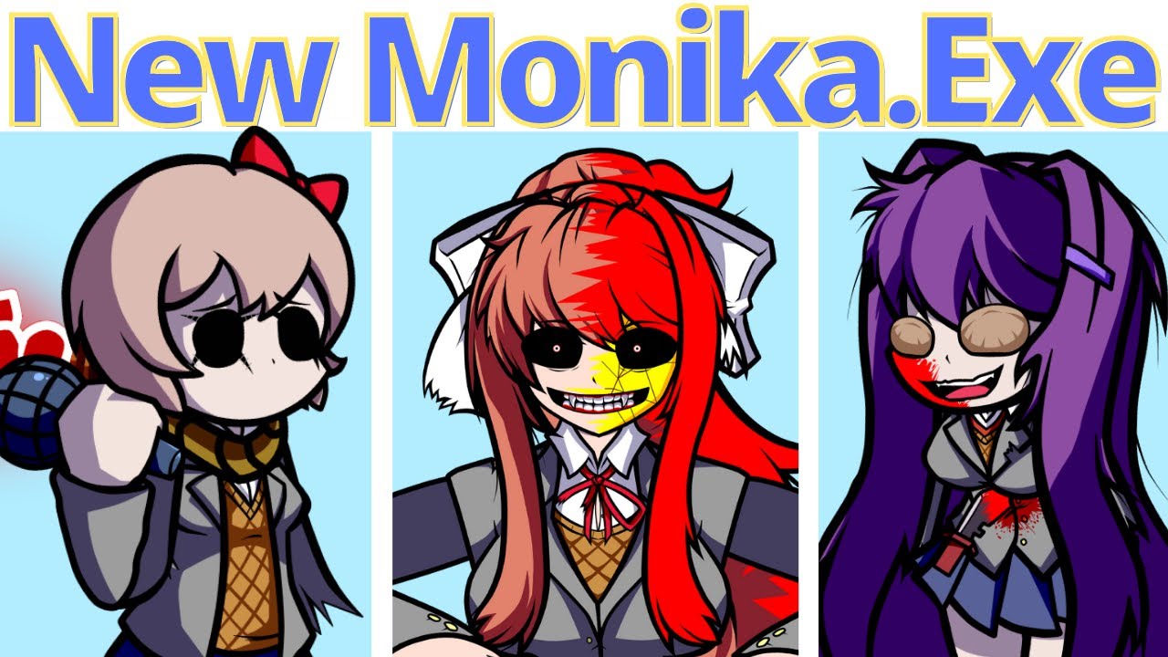 Friday Night Funkin' VS Doki Doki Triple Trouble Monika EXE Reanimated ...
