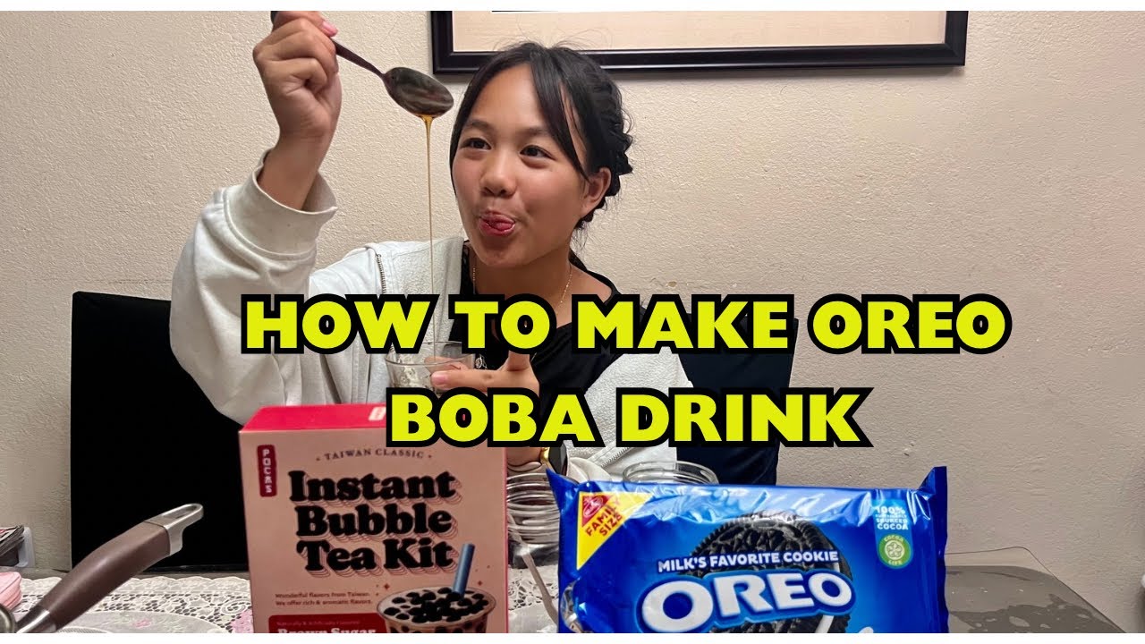 How to make Oreo Boba Drink #howtomake #diy #oreobobadrink #bobadrink # ...