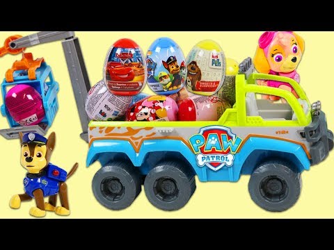 Paw Patrol Pups Go On Surprise Toys Easter Egg Hunt!