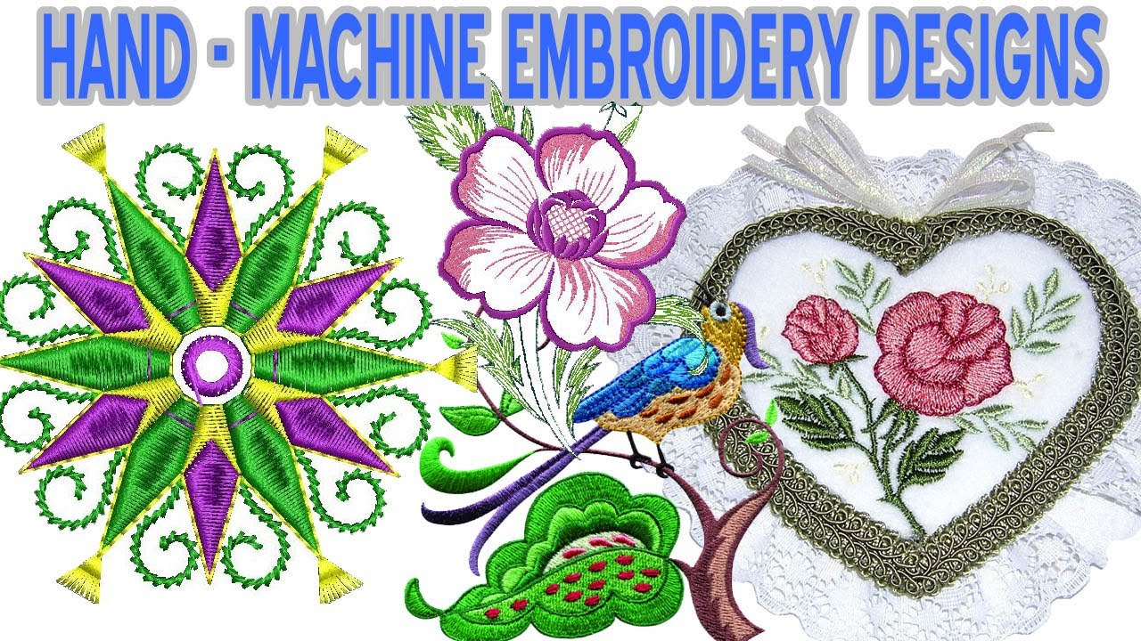 Latest Hand & Machine Embroidery Designs - YouTube