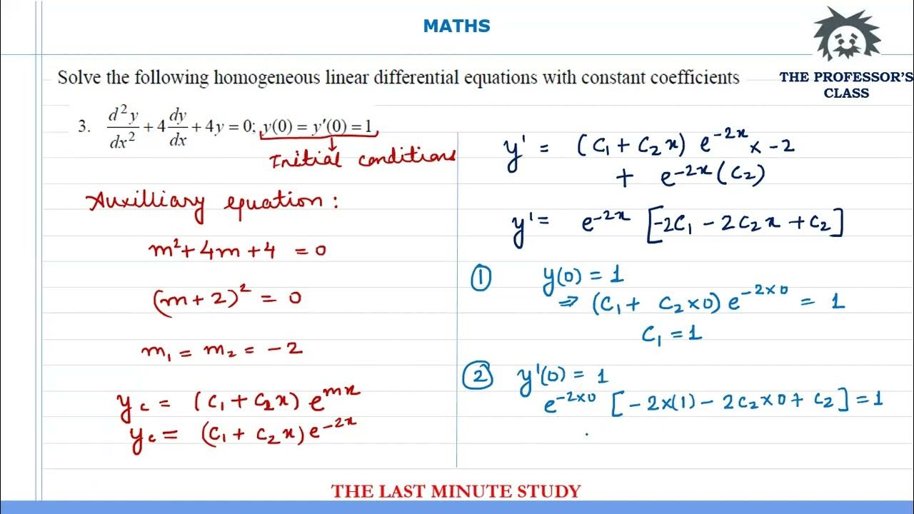 Maths Tutorial 2 - Question 1 - YouTube