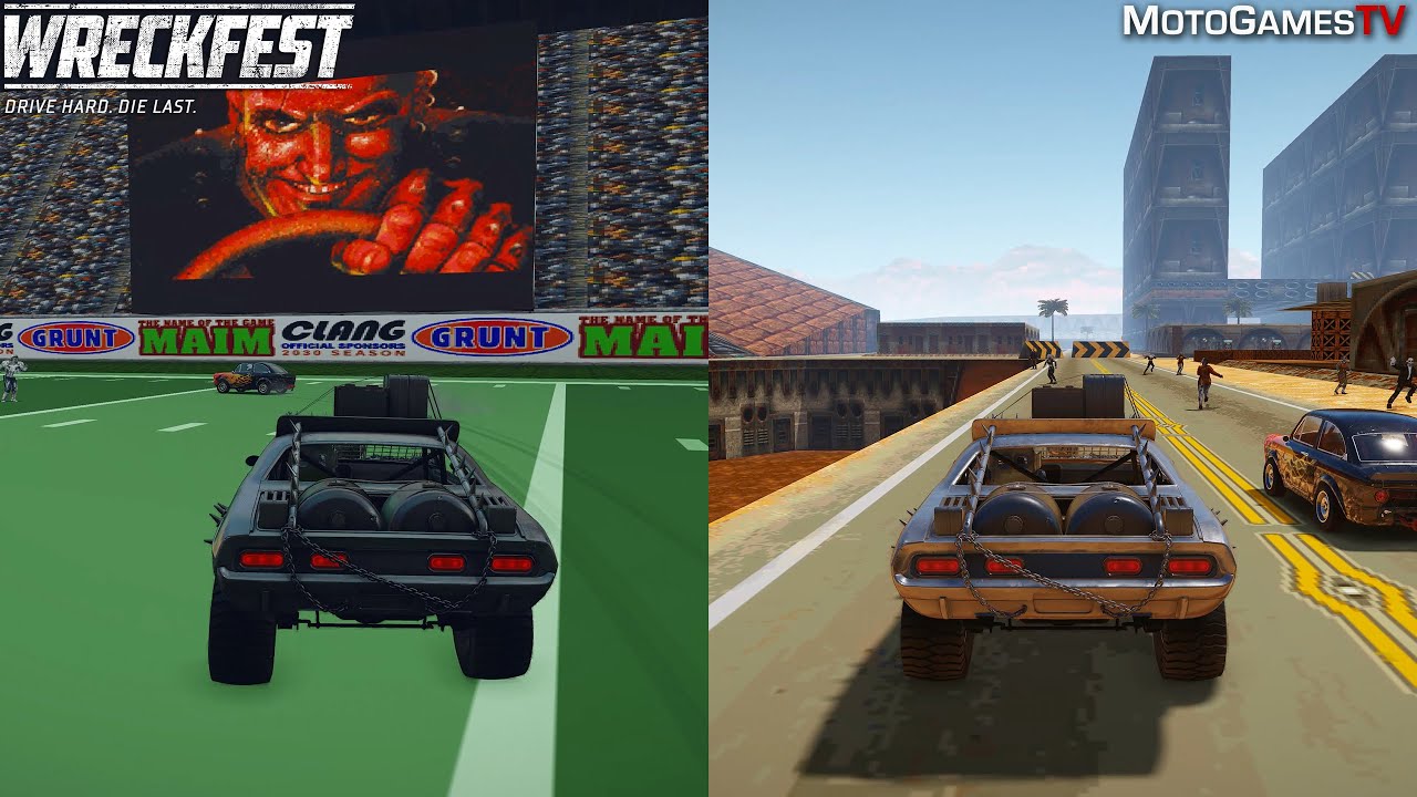 Two Carmageddon Tracks in Wreckfest | Bleak City and Devil's Canyon ...