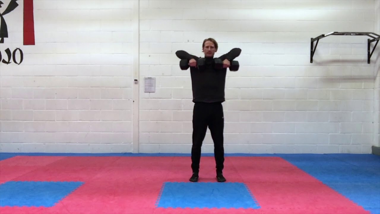 Hip Hinge to Upright Row with Two Dumbbells - YouTube