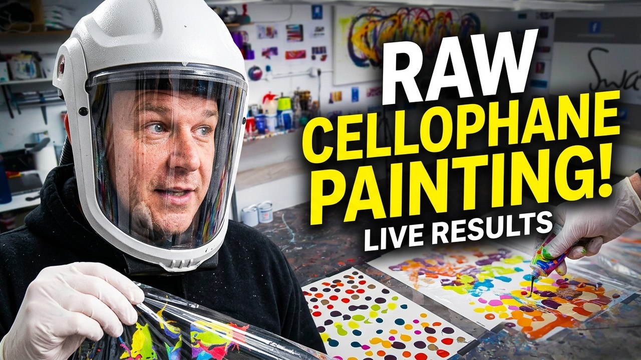 PAINTING WITH CELLOPHANE - CRAZY RESULTS! LIVE from the Swarez Studio ...