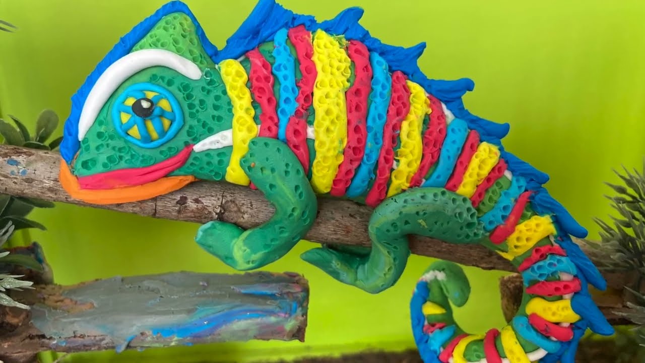 Learn to Sculpt a Colorful Chameleon | Clay Modeling Tutorial by @bamba ...