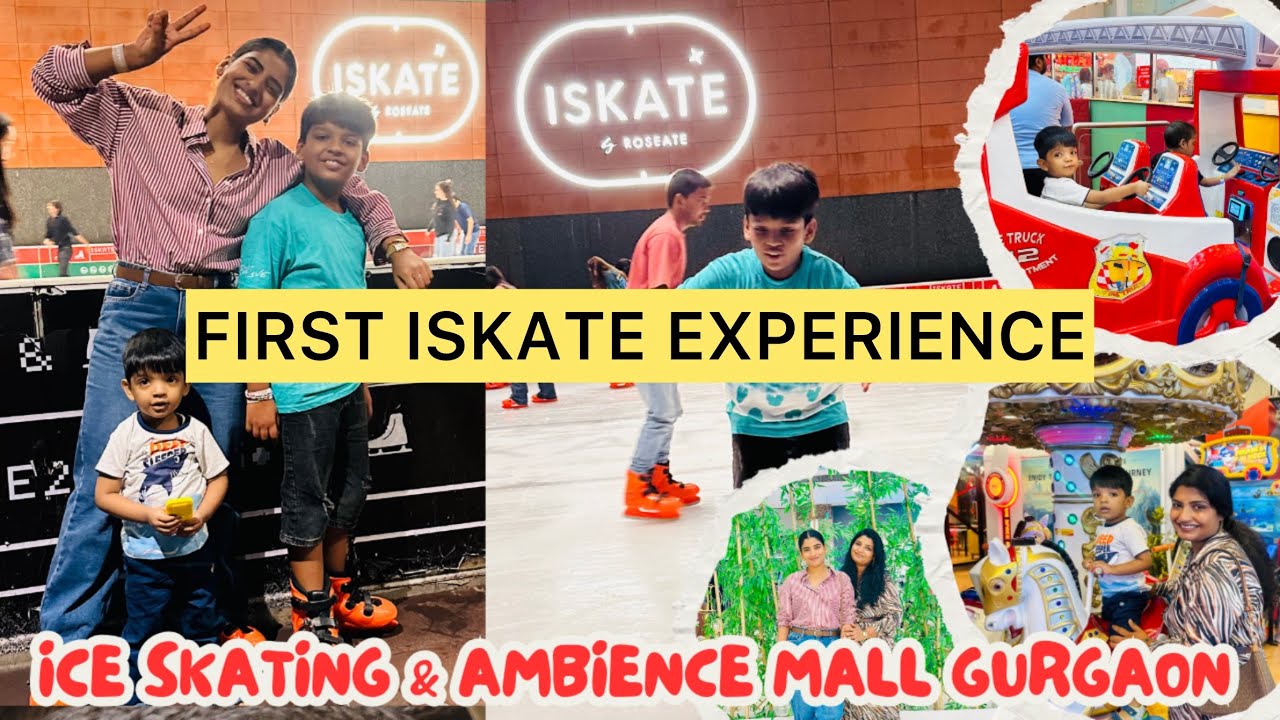 First ISKATE Experience at Ambience Mall Gurgaon 🧊⛸️ | Ice Skating ...