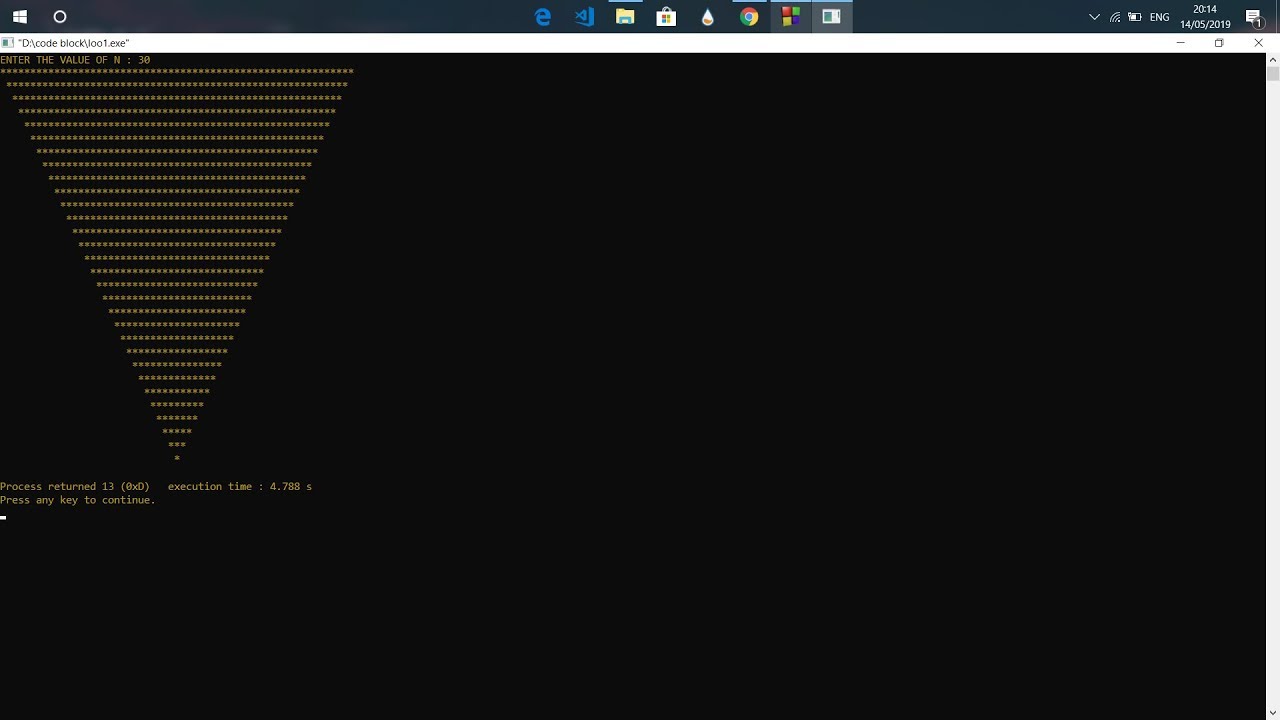 CODE TO PRINT INVERTED TRIANGLE IN C USING FOR LOOP YouTube CODE TO PRINT INVERTED TRIANGLE IN C USING FOR LOOP YouTube