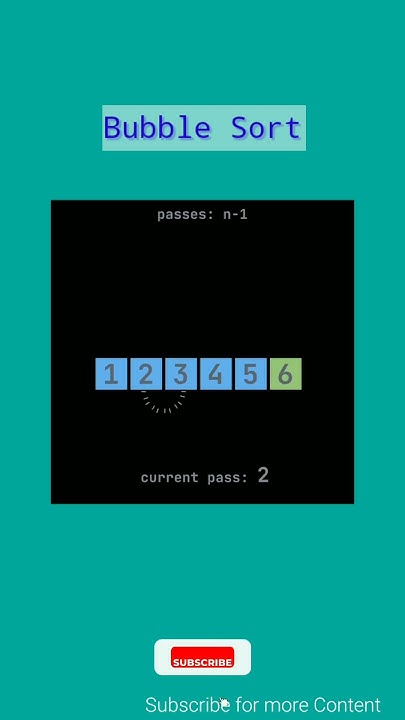 Bubble Sort Algorithm Animation Video 🚀 Dsa Algorithm Sorting Bubblesort Dsalgo Way2future