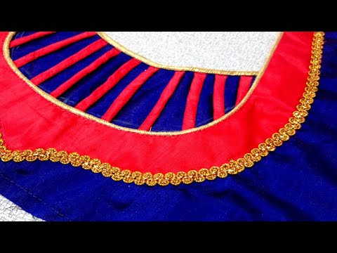 beautiful patchwork blouse back neck design| cutting and stitching back ...