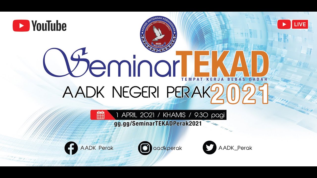 SEMINAR TEKAD AADK PERAK 2021 - YouTube
