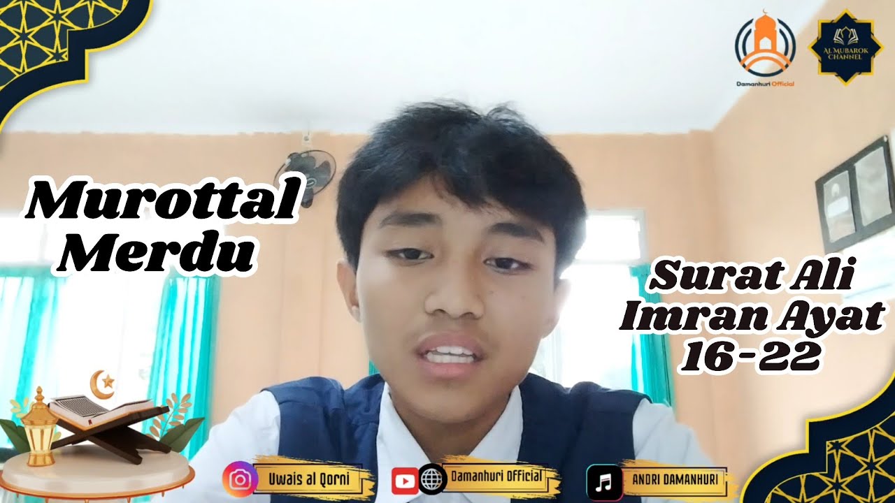 Murottal Al Qur'an Merdu Surat Ali Imran Ayat 16-22 - Ananda Rayyan - YouTube
