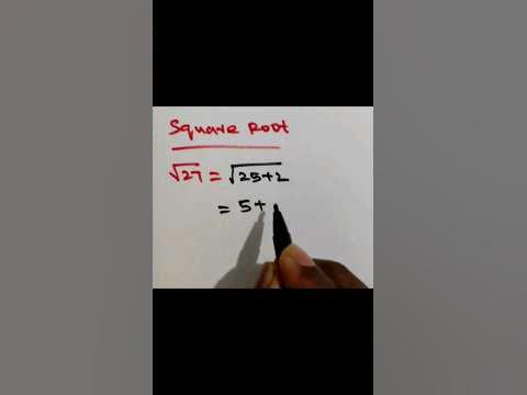 Square root of 27 (short tricks) #squareroot #students #education # ...