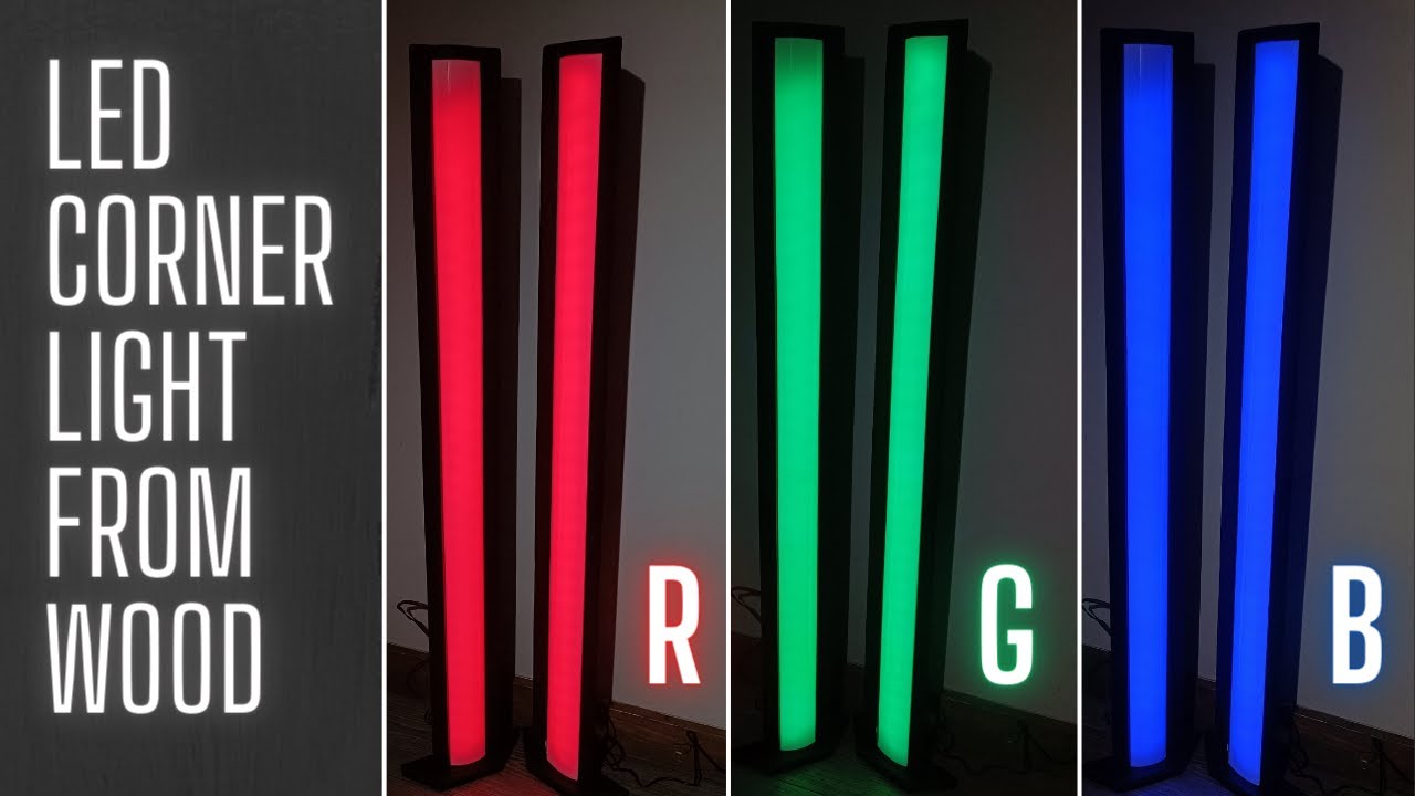 Led corner floor light - YouTube