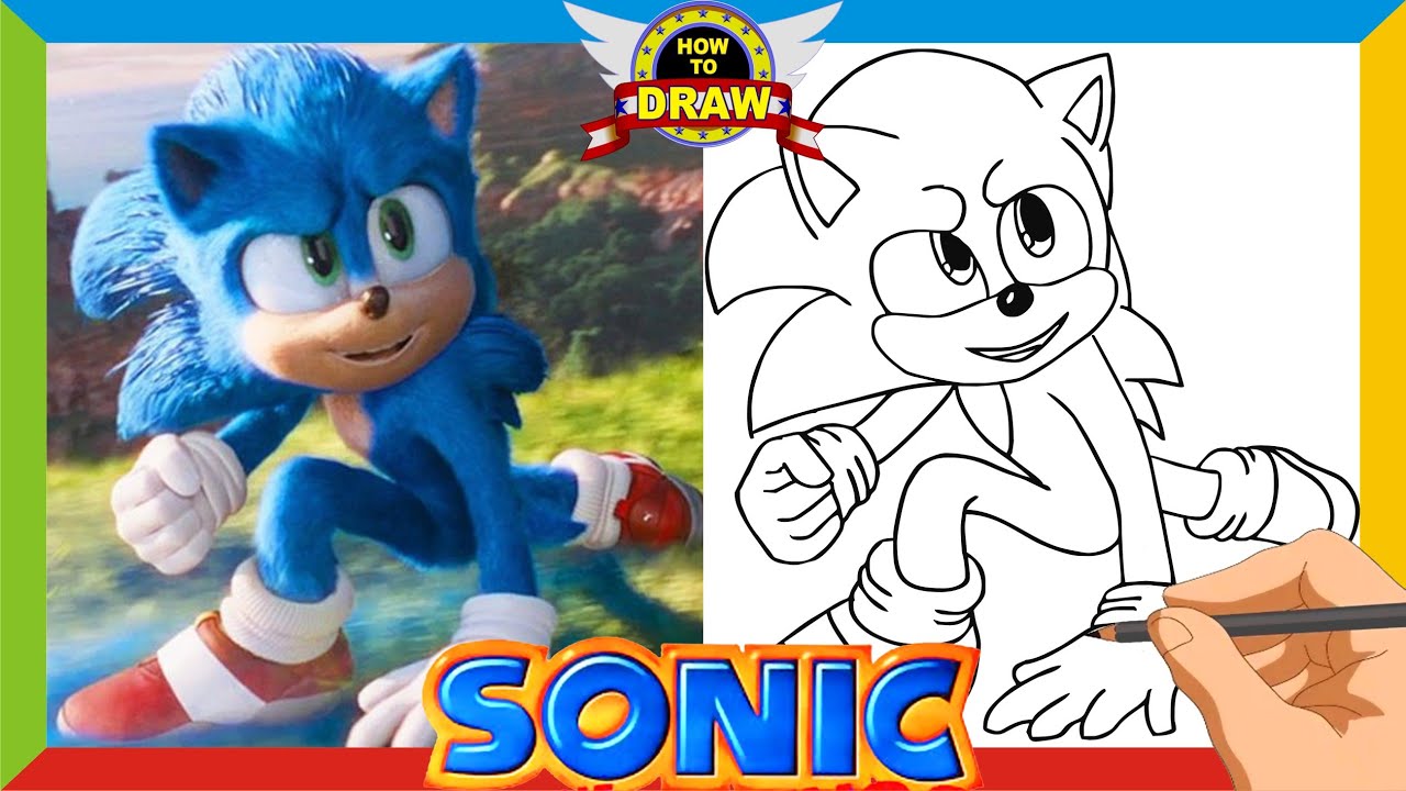 How to draw SONIC THE HEDGEHOG The Movie 2020 | Sonic Fight | sonic ...