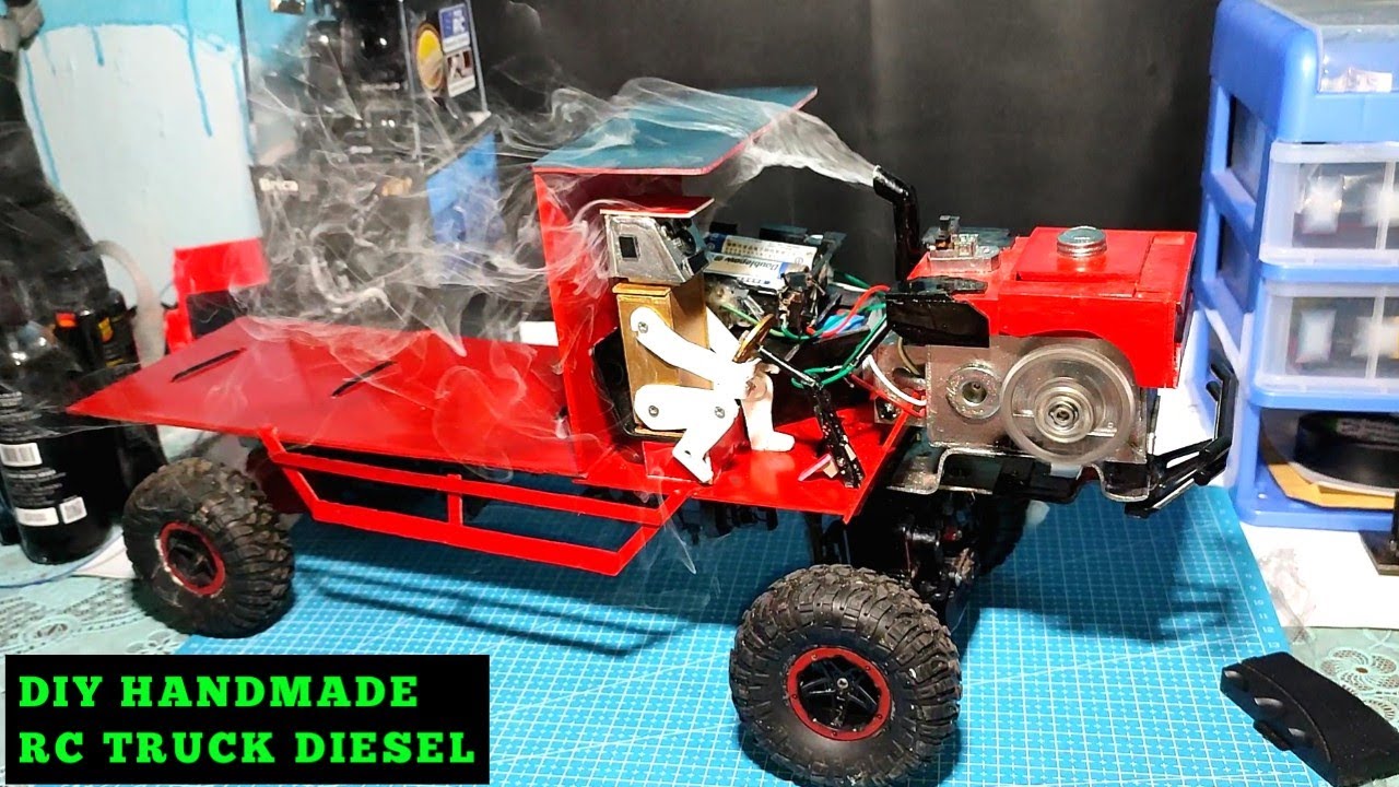 DIY CARA MEMBUAT RC TRUCK DIESEL HANDMADE - YouTube