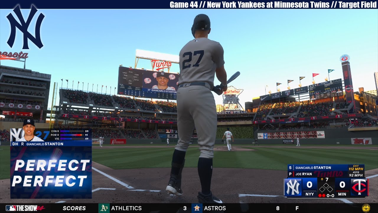 MLB THE SHOW 24 | New York Yankees at Minnesota Twins | Game 44 - YouTube