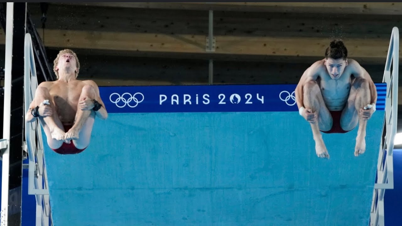 Mens Team Diving Synchronized 10m Platform Olympics 2024 Reaction - YouTube