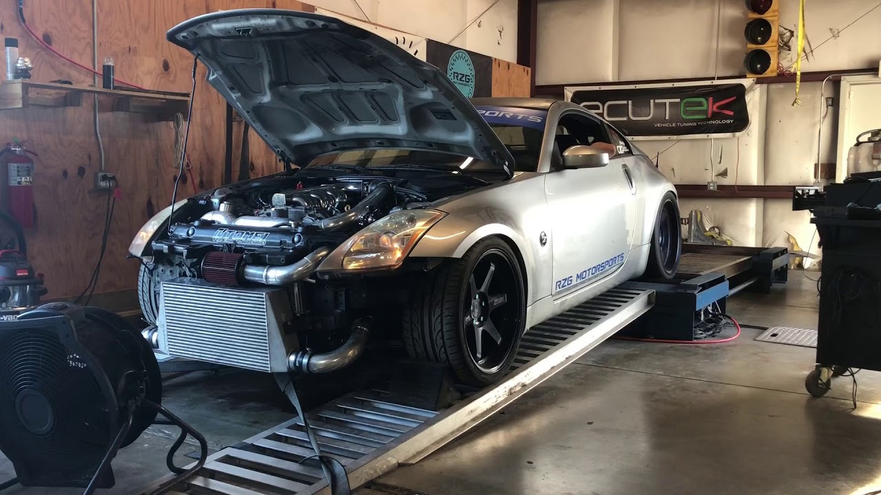 600WHP Stock Longblock 350z Dyno - YouTube