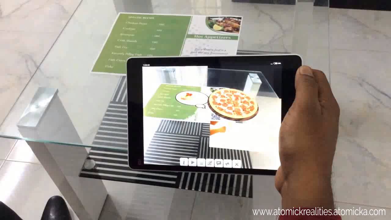 SMART Restaurant Menu Card Powered by Augmented Reality - YouTube