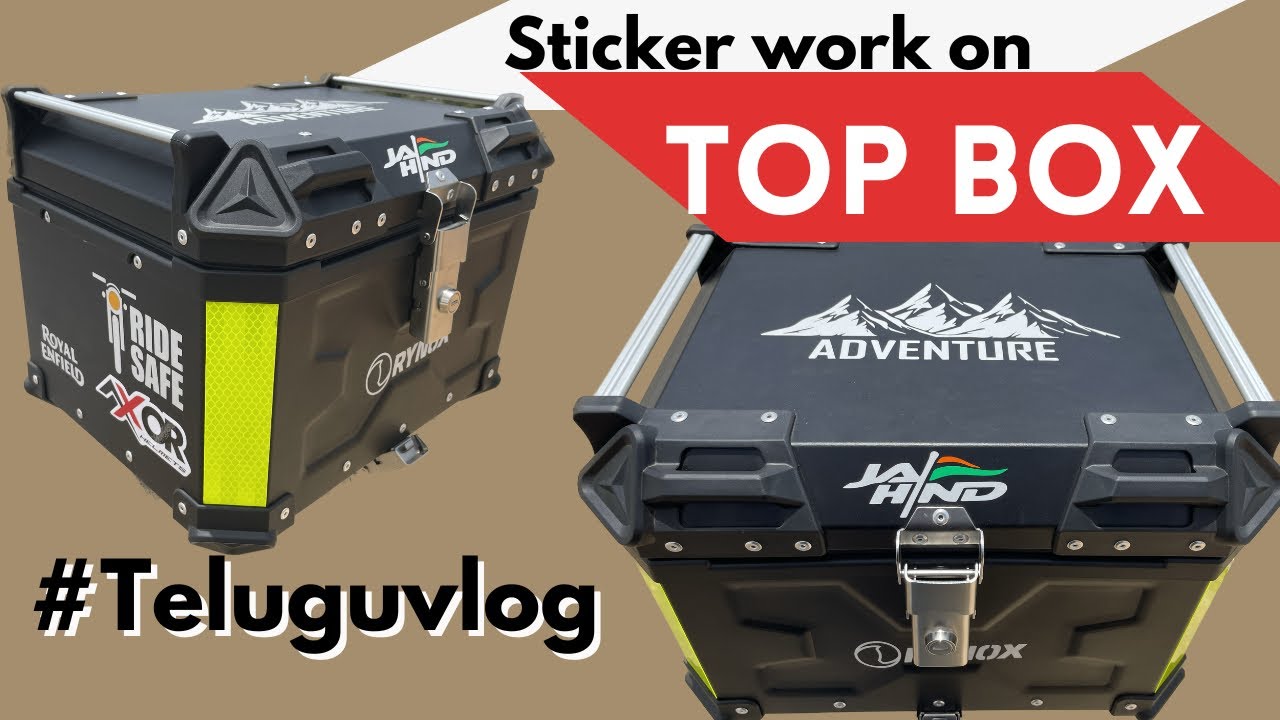Top box Stickering | Sticker work on Aluminium Top box - YouTube