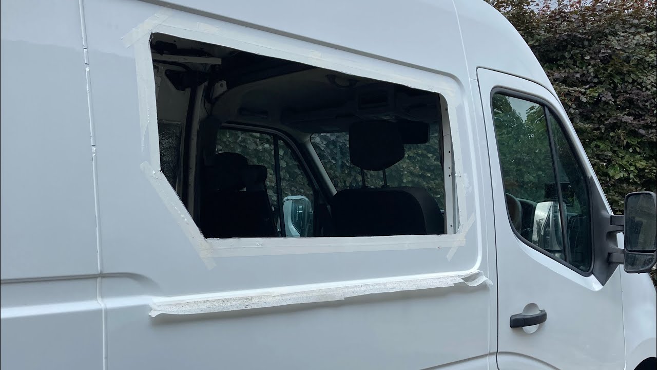 Renault master window install - YouTube