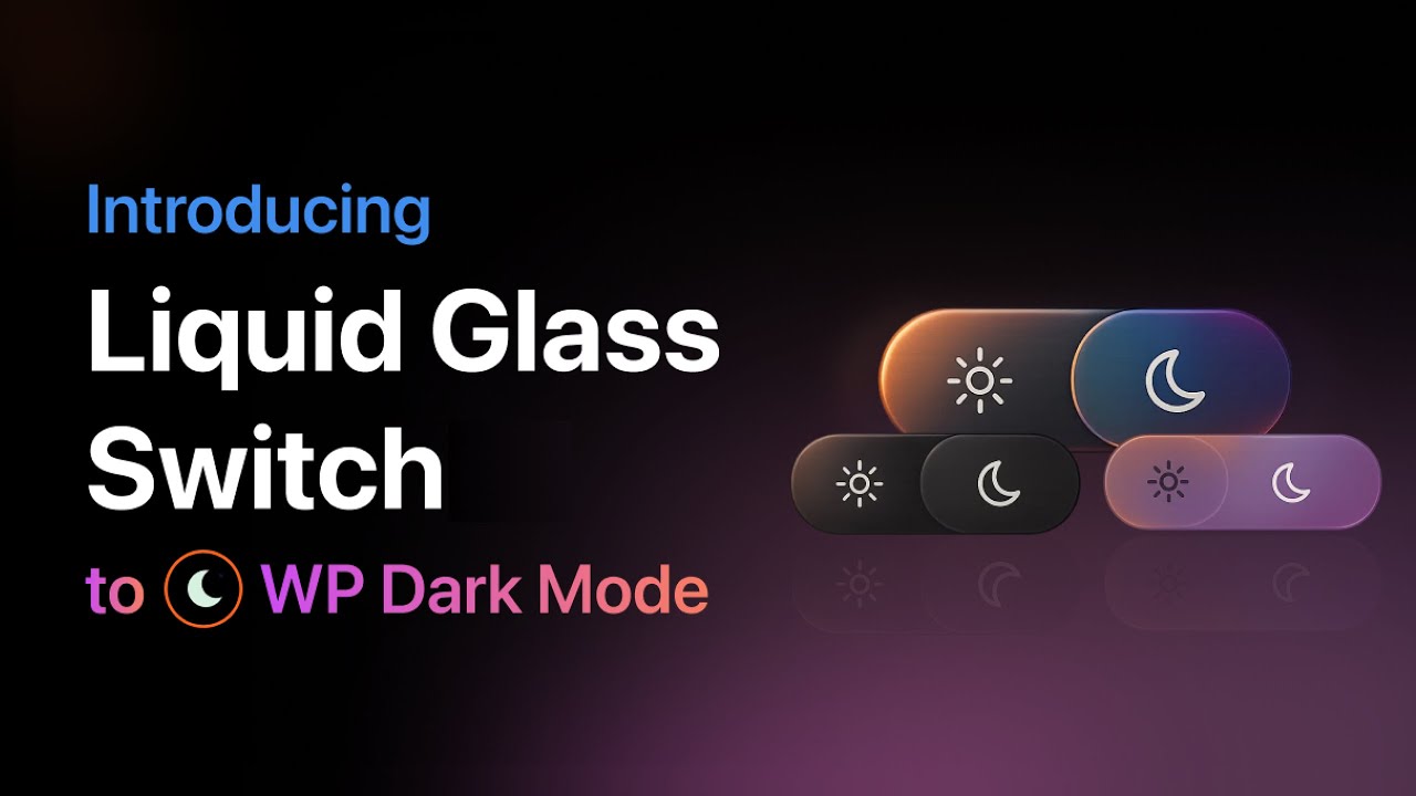Introducing the Liquid Glass Dark Mode Switch | Inspired by iOS 26 ...