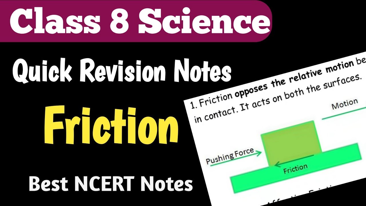 Class 8 Friction One Shot Notes Explanation Class 8 Science Notes class-8-friction-one-shot-notes-explanation-class-8-science-notes
