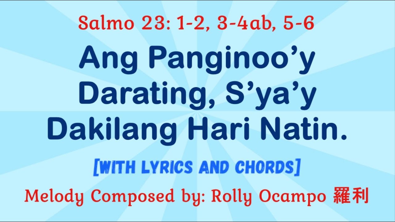 [Version 1] December 21, 2025 Salmo | Salmo 23: Ang Panginoo’y Darating ...