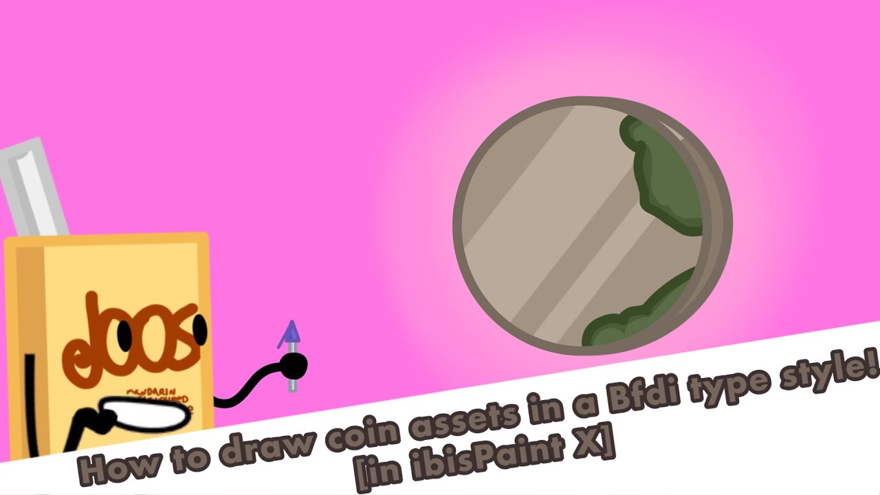 How to draw a Bfdi style coin asset in ibisPaint X tutorial! - YouTube