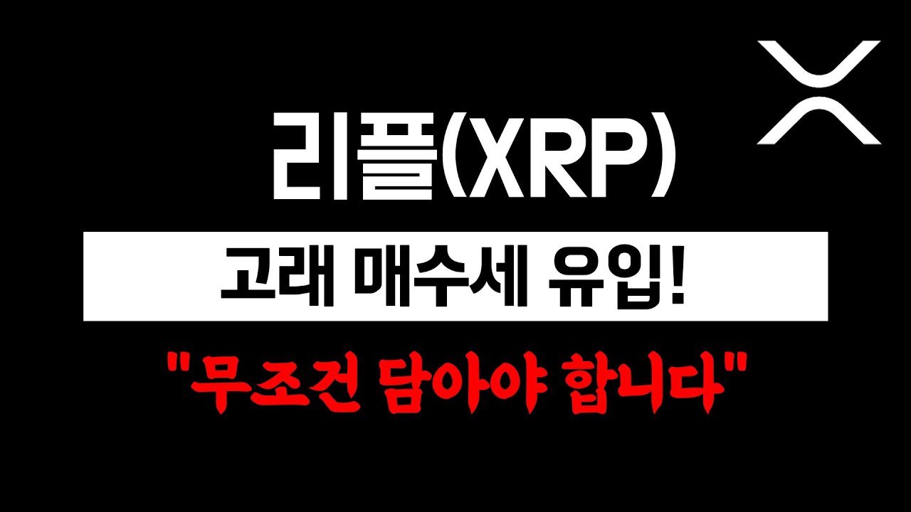 리플 고래들이 매수한 이유가 있다 저점 매수기회 절대 놓치면 안 됩니다 리플코인 분석 및 전망 Youtube