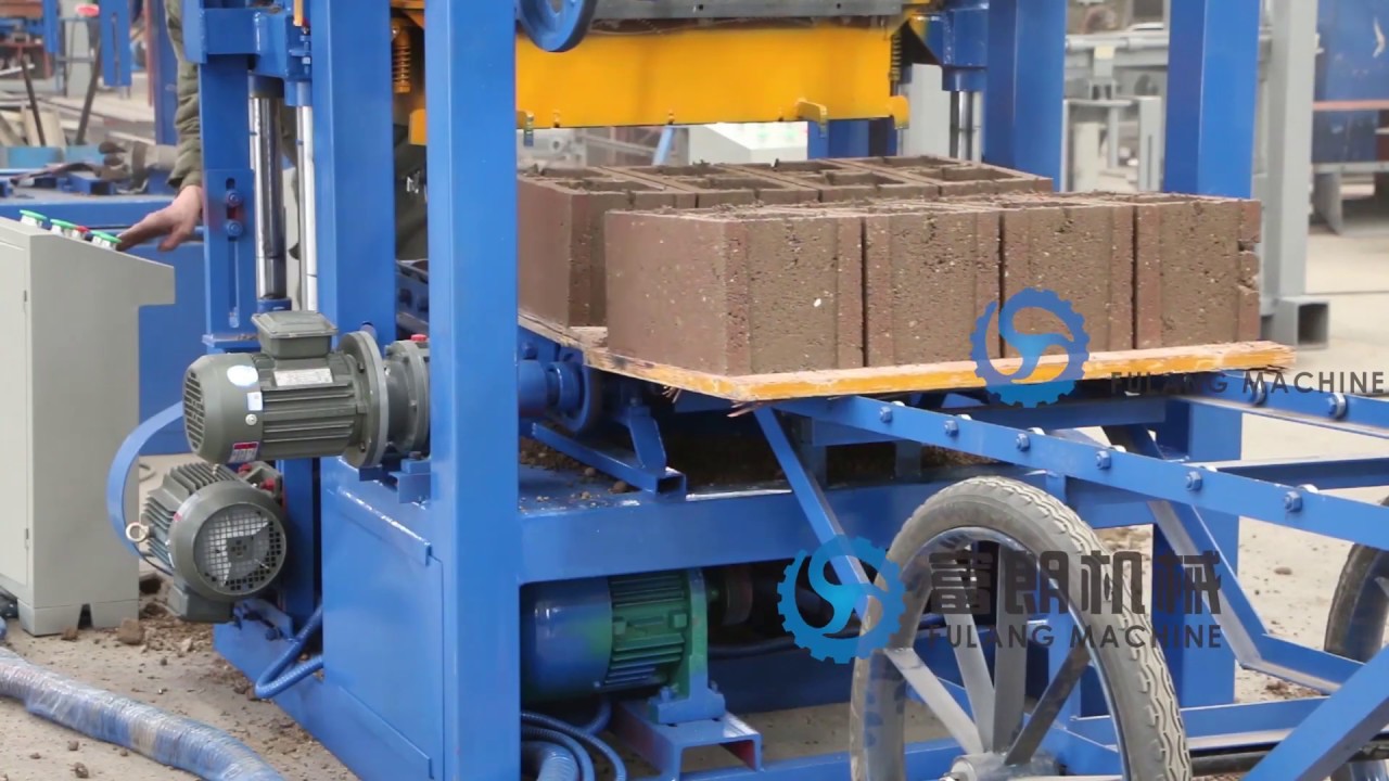 qt4-24 semi auto concrete block making machine - YouTube