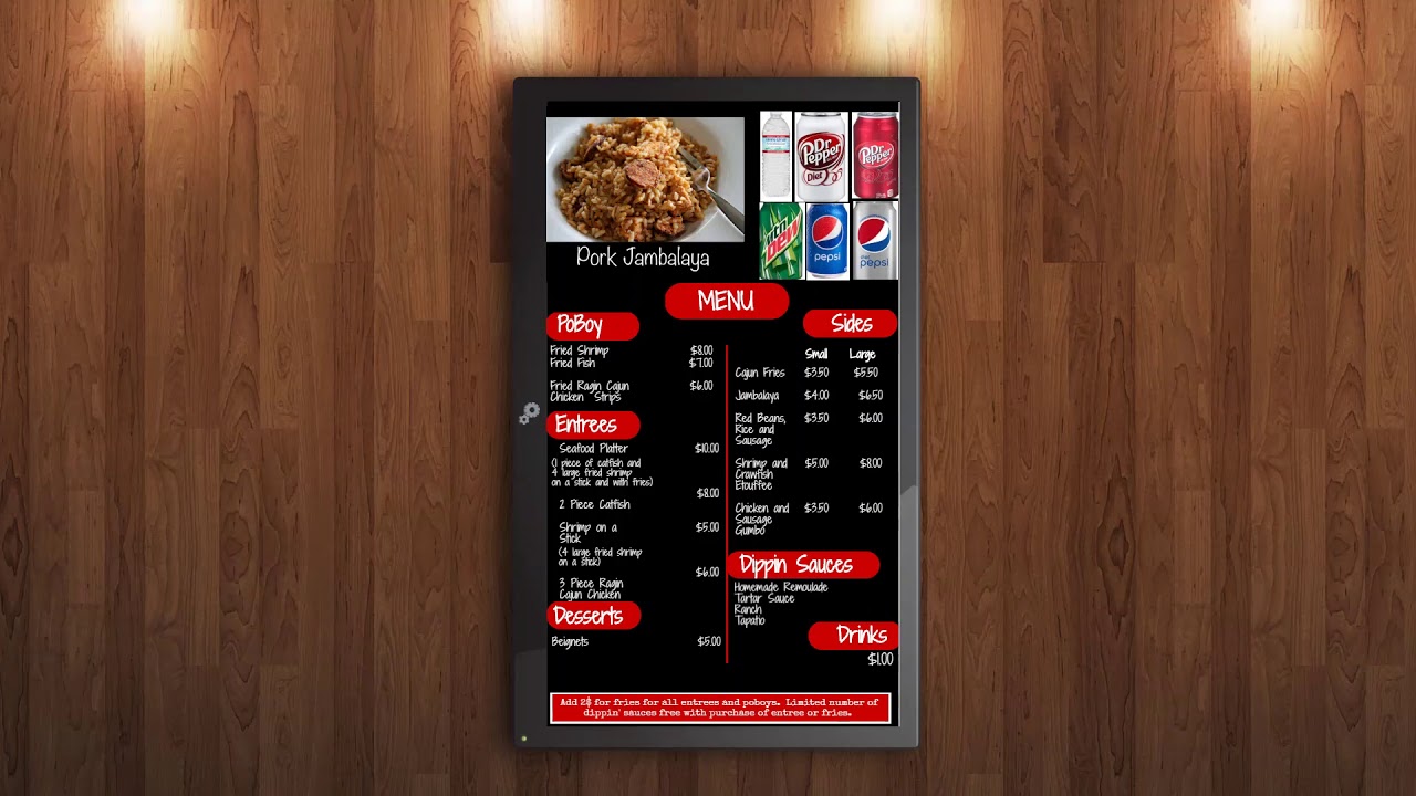 Portrait (vertical) Signage for Restaurants, QSR and Fine Dining - YouTube