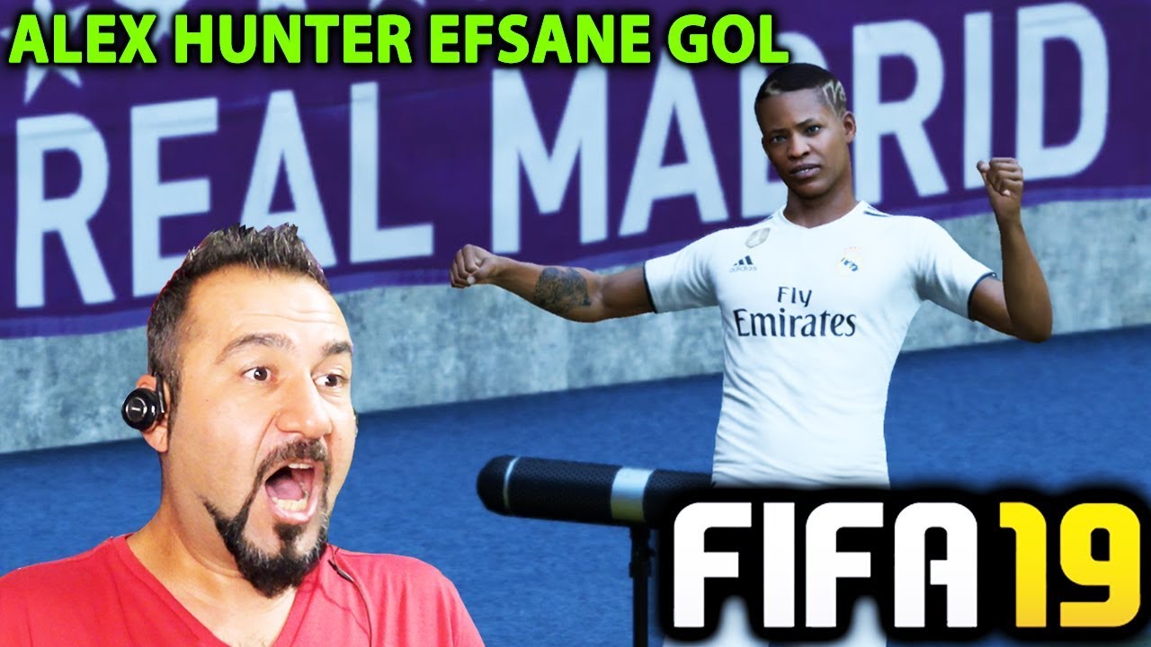 ALEX HUNTER REAL MADRID FORMASIYLA EFSANE GOL!| FIFA 19 YOLCULUK MODU ...