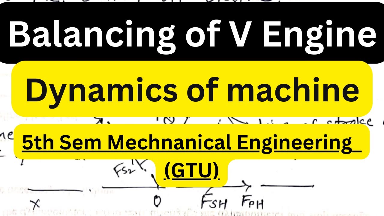 Balancing of V Engine| Balancing| Dynamics of machine| Mechanical Engineering| DOM| Lecture|In ...