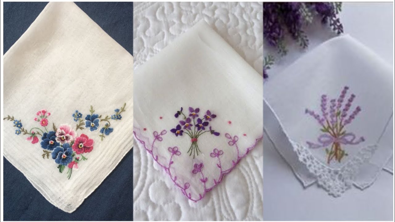 Decent Beautiful and Top class Hand Embroidered Handkerchief designs ...