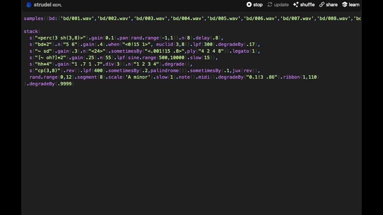 random playing | strudel livecoding - YouTube