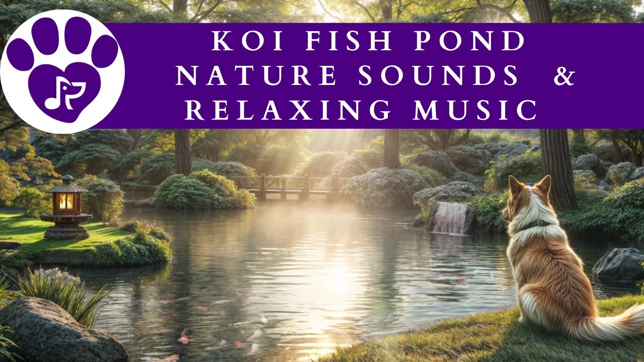 🐟 Tranquil Koi Pond: Relaxing Nature Sounds and Music for Pets 🐾 - YouTube