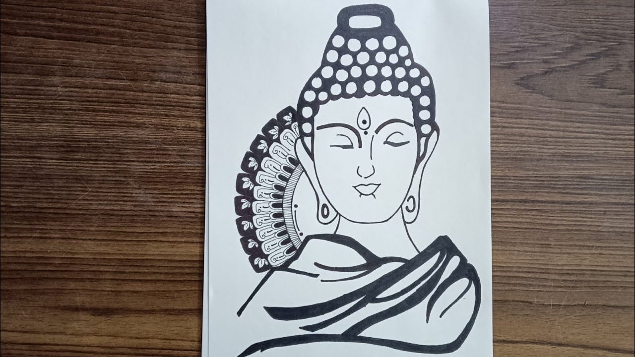 Easy Bhagwan Buddha Step by Step Drawing | Artistic Avantika - YouTube