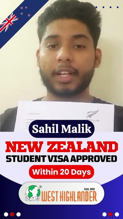 Congratulations to Sahil Malik on acquiring a New Zealand Student Visa through West Highlander ...