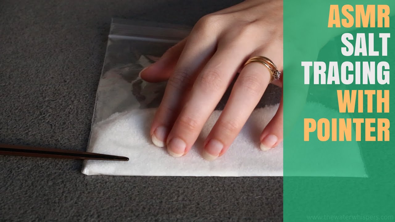 ASMR Favourite - Salt Tracing With Pointer & Crinkly Ziploc Bag - YouTube