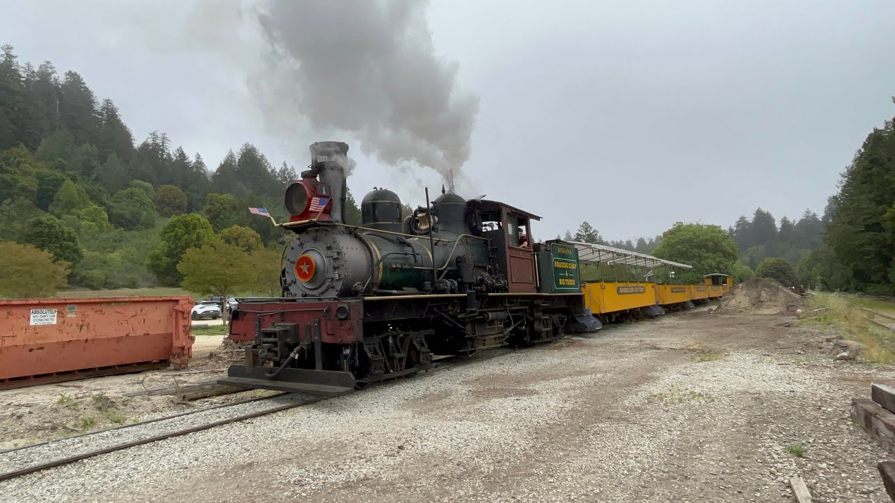 Railfanning Roaring Camp railroad in Felton, CA - YouTube