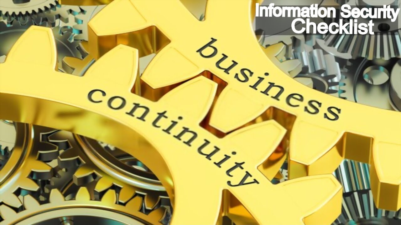 Information Security Business continuity planning Checklist| ISO 27001 ...